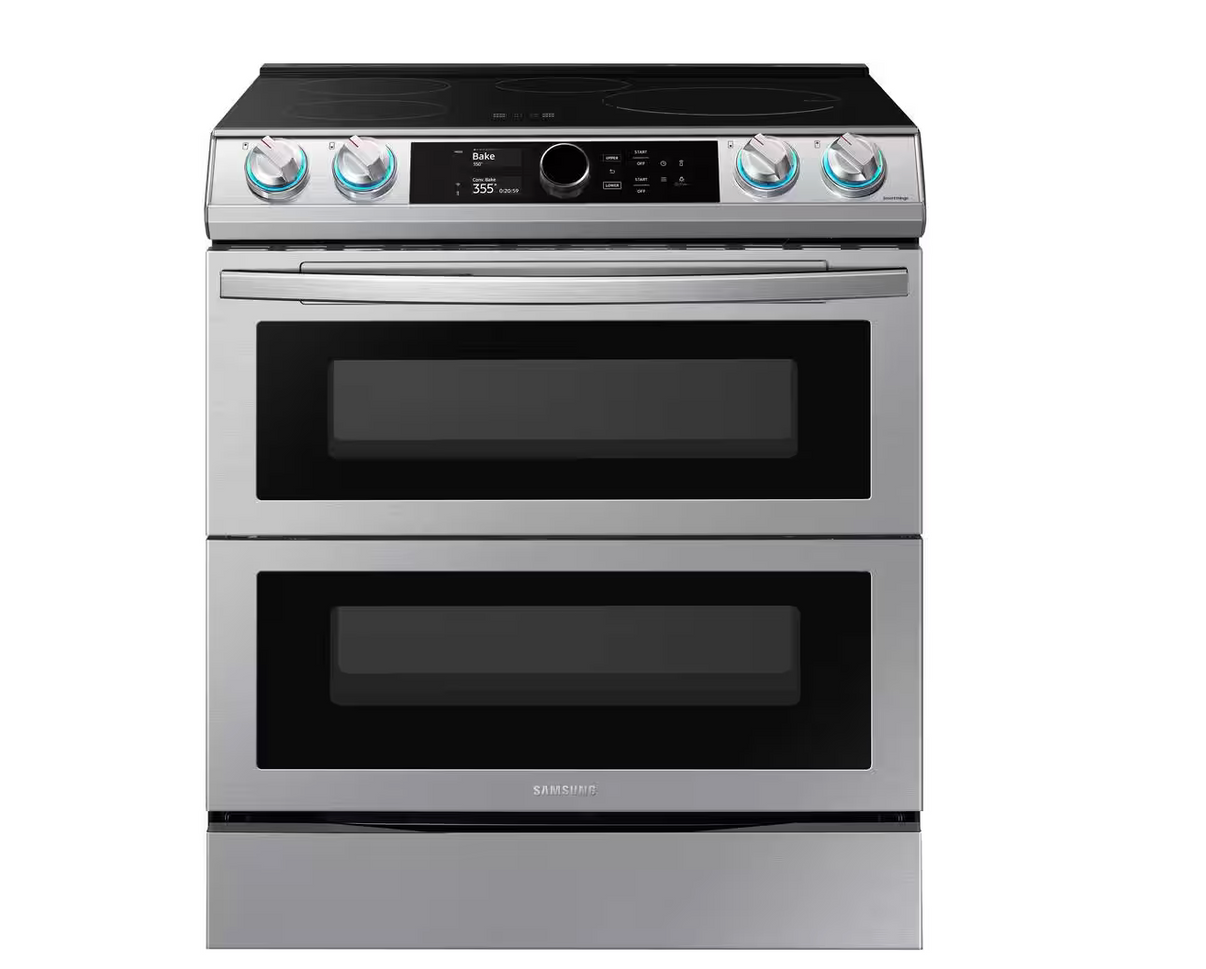 Samsung Model #NE63T8951SS 6.3 cu.ft. 4-Element Burner Slide-In Electr ...